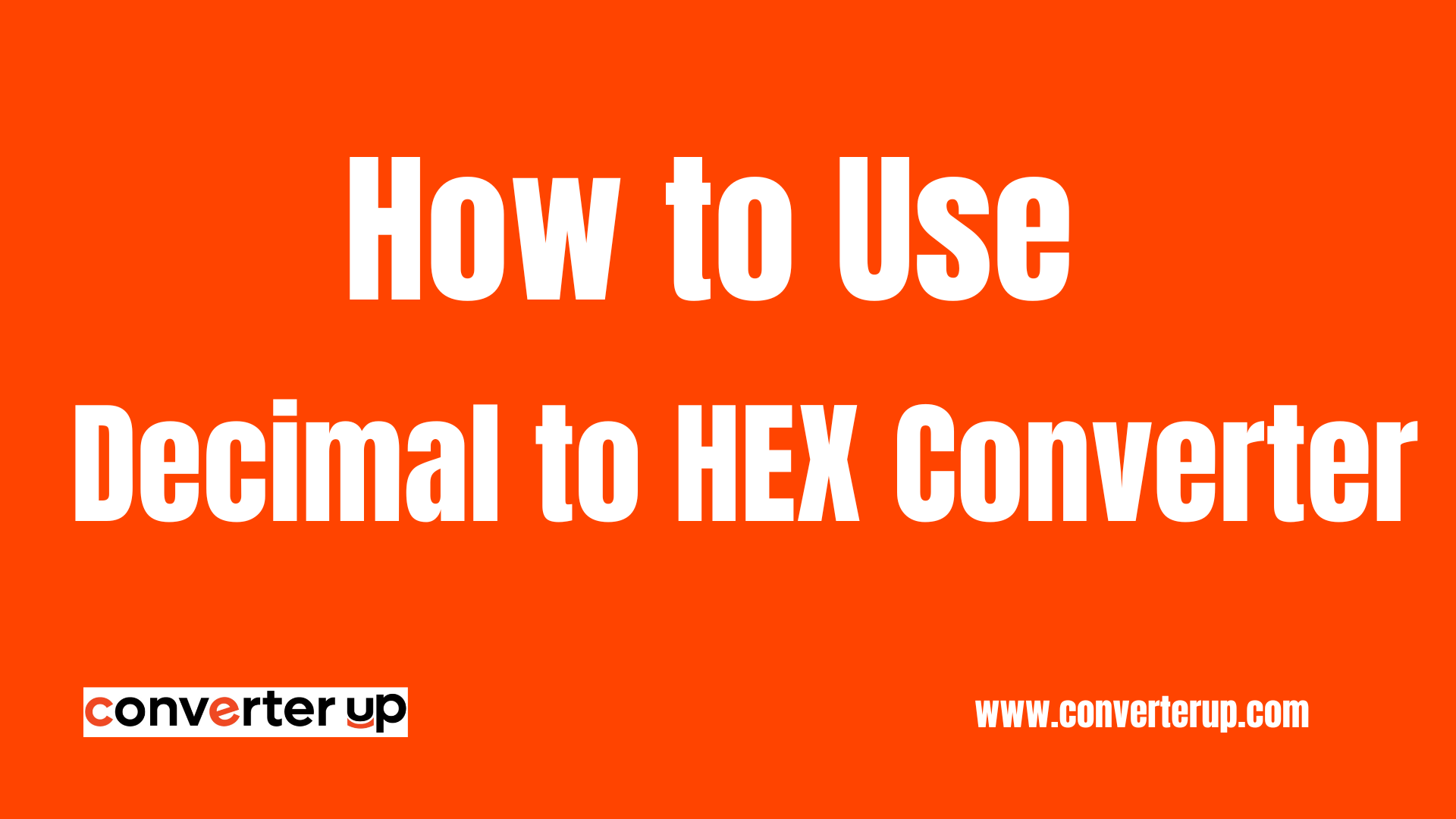 Comment utiliser le convertisseur décimal vers Hex